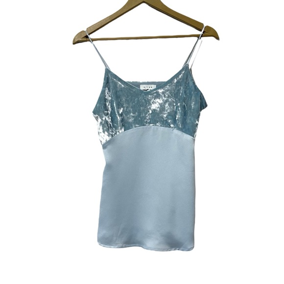 K/Lab | Tops | Klab Light Blue Velvet Babydoll Cami Top Size Small Y2k ...